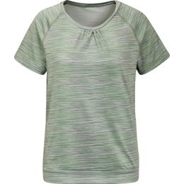 Damen Funktionsshirt mit Raffungen apfel-meliert Gr&ouml;&szlig;e 36/38