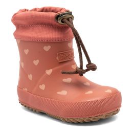 Gummistiefel bisgaard "baby thermo rubber", M&auml;dchen, Gr. 28, rot (ruby heartbeat), Gummi, gemustert, Basic, Schuhe Gummistiefel, Regenstiefel mit Wollfutter, Gr&ouml;&szlig;enschablone zum Download