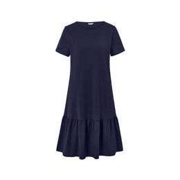 Tchibo - Jerseykleid mit Volant - Damen - Gr. XXL - dunkelblau