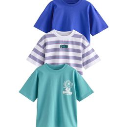 next T-Shirt Jungen Gr&ouml;&szlig;e 98 blau / jade / flieder / wei&szlig;