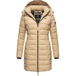 Marikoo Wintermantel 'Abendsternchen' Damen Gr&ouml;&szlig;e 5XL beige / schwarz