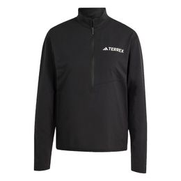 adidas terrex Funktionsshirt 'Multi Climacool 1/2 Zip Long Sleeve' Damen Gr&ouml;&szlig;e 5XL/6XL schwarz / wei&szlig;