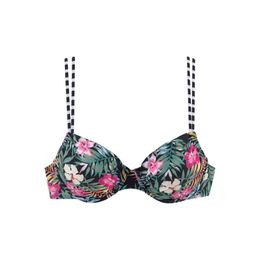 Venice Beach Bikinitop Damen Gr&ouml;&szlig;e 85 gr&uuml;n / pink / schwarz / wei&szlig;