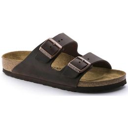 Birkenstock Arizona Leoi Sandalen Damen - braun - Gr. 36 - Nubukleder