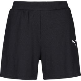 Puma Essential Elevated Shorts Damen - schwarz - Gr. XS - Polyester/Baumwolle/Elastan