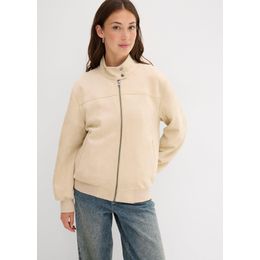 bonprix Velourslederimitat-Jacke, beige