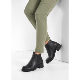 bonprix Chelsea-Boots mit Profilsohle, schwarz, Vegan