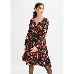 bonprix Tunika-Kleid aus reiner Viskose, schwarz