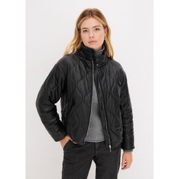 bonprix Steppjacke aus Lederimitat, schwarz