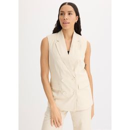 bonprix Leinen-Blazer ohne Arm, beige