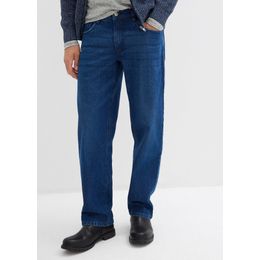 bonprix Loose-Fit-Jeans Straight, blau, mit Baumwolle