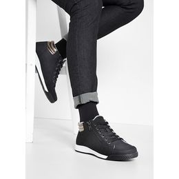 bonprix High-Top-Sneaker mit Rei&szlig;verschluss, schwarz
