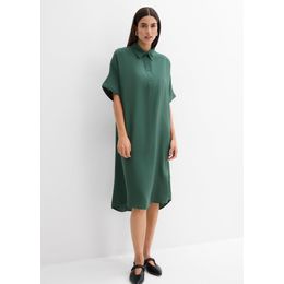 bonprix Blusenkleid aus feiner Viskose, gr&uuml;n, Viskose