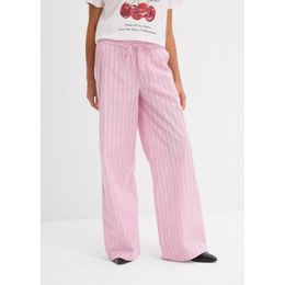 bonprix Schlupfhose aus reiner Baumwolle, rosa, 100% Baumwolle