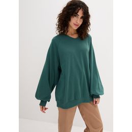 bonprix Oversize-Shirt aus reiner Baumwolle, gr&uuml;n, 100% Baumwolle