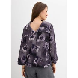 bonprix Bluse aus strukturiertem Cr&ecirc;pe, grau