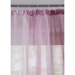 bonprix Gardinen aus leichtem Voile auch in extralang (2er Pack), lila, Gr.265x144 cm, Transparente Gardinen mit modernem Farbverlauf