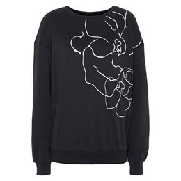 Lascana Sweatshirt Damen Gr&ouml;&szlig;e XL schwarz / wei&szlig;