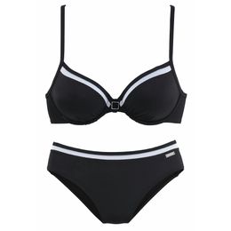 Lascana Bikini Damen Gr&ouml;&szlig;e XL schwarz / wei&szlig;