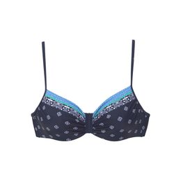 Lascana Bikinitop Damen Gr&ouml;&szlig;e 75 marine / azur / hellgr&uuml;n / wei&szlig;