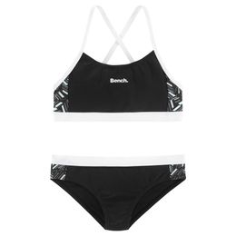 Bench Bikini M&auml;dchen Gr&ouml;&szlig;e 122/128 grau / schwarz / wei&szlig;