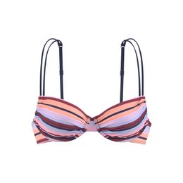 s.Oliver Bikinitop Damen Gr&ouml;&szlig;e 90 hellblau / apricot / pink / dunkelrot