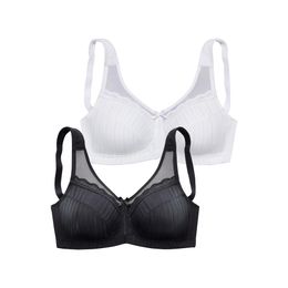 Petite Fleur BH Damen Gr&ouml;&szlig;e 100 schwarz / wei&szlig;