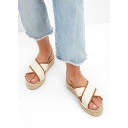 bonprix Plateau-Sandalen, beige, Vegan