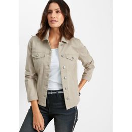 bonprix Twill-Jacke, beige, mit Baumwolle