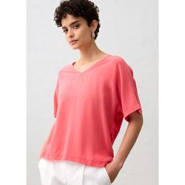 bonprix Shirt mit Seidenanteil und Webeinsatz, pink, Gr.48/50 (XL), Modernes , weites Shirt auch hochwertiger Premium Qualit&auml;t, aus Seide