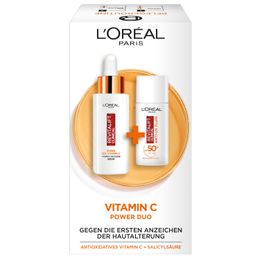L'Or&eacute;al L'OR&Eacute;AL PARIS Damen Gesichtspflege-Set "Revitalift Vitamin C Duo", transparent, Hautpflegemittel, LSF 50, beugt F&auml;ltchen und Pigmentflecken vor