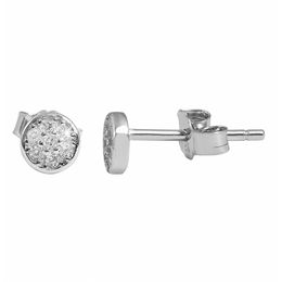 Adelia&acute;s ADELIA ́S Damen Paar Ohrh&auml;nger "Damen Ohrstecker aus 925 Sterling Silber und Zirkonia &Oslash; 5 mm", Damen, Silber 925 (Sterlingsilber), silber, Silber 925