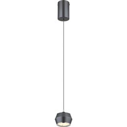Globo LIGHTING LED Pendelleuchte "MARTHY", 1 Stk.grau matt, Leuchten, H&auml;ngeleuchte/Pendelleuchte/Esszimmer/Wohnzimmer/rund/h&ouml;henverstellbar