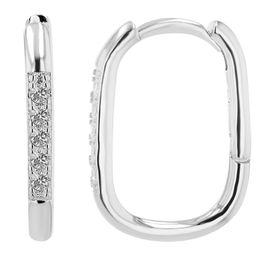 Adelia&acute;s ADELIA ́S Damen Paar Creolen "Damen Creolen aus 925 Sterling Silber und Zirkonia", Damen, Silber 925 (Sterlingsilber), silber, Silber 925