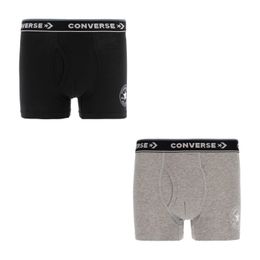 Converse Jungen Schl&uuml;pfer "CHB S0LID COTTON 2PK BXR BRIEF", Gr. 146, schwarz, Obermaterial: 95% Baumwolle, 5% Elasthan, Unterhosen, f&uuml;r Jugendliche,