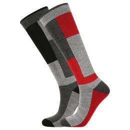 WHISTLER Herren Socken "Corsicana", Gr. 43, orange, 40% Wolle, 40% Polyacryl, 11% Polyamid, 9% Polyester, mehrfarbig, Socken, im praktischen 2er-Pack