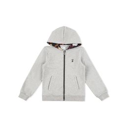 Philipp Plein Jungen Kapuzensweatjacke "Hoodie Sweatjacket Statement"10, grau, Gr. 6, Obermaterial: 75% Baumwolle, 20% Polyester, 5% Elasthan,