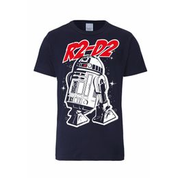 logoshirt Damen T-Shirt "R2-D2", blau, Gr. S, bedruckt, 100% Baumwolle, Shirts, mit coolem Frontmotiv