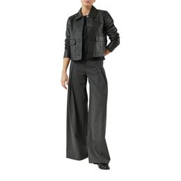 comma, COMMA Damen 3/4 Arm-Pulloverschwarz, Gr. 38, unifarben, Strick, Obermaterial: 65% Viskose, 35% Polyester, Pullover, mit Glitzerdetails