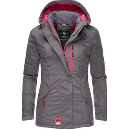 Marikoo Funktionsjacke 'Rabeaa' Damen Gr&ouml;&szlig;e XXL grau / blutrot / wei&szlig;