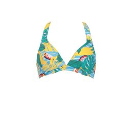 Vivid Bikini Top Damen Gr&ouml;&szlig;e 75 hellblau / gelb / rot