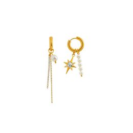 Nemomatheo Earrings 'Stella & Perla' female Gold size 2.5 cm x 2.5 cm