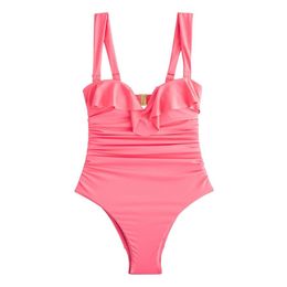 next Bandeau-Badeanzug 'R&uuml;schen' Damen Gr&ouml;&szlig;e M pink