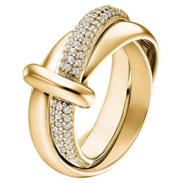 JETTE Ring Damen Gr&ouml;&szlig;e 51 gold / silber