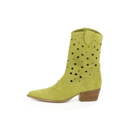 Evita Cowboystiefel 'GINEVRA' Damen Gr&ouml;&szlig;e 38 gr&uuml;n / schilf / hellgr&uuml;n Winterschuhe