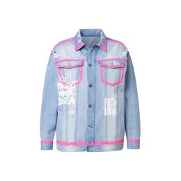 Angel of Style Jacke Damen Gr&ouml;&szlig;e L blue denim / neonpink / wei&szlig;