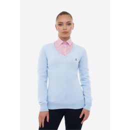 Damen Strickpullover "Verty", blau, Gr. XXL, SIR RAYMOND TAILOR, unifarben, 100% Polyacryl, Pullover, mit klassischem V-Ausschnitt