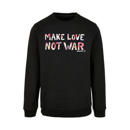F4NT4STIC Sweatshirt 'Woodstock Music Festival Peace Make Love Not War Floral Blumen' male Black size S