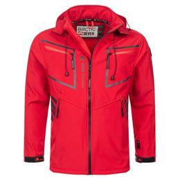 Arctic Seven Funktionsjacke Herren Gr&ouml;&szlig;e 5XL rot / schwarz