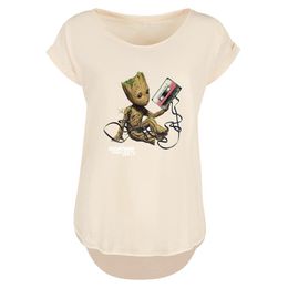 F4NT4STIC Shirt 'Marvel Guardians Of The Galaxy Vol2 Groot Tape' female Beige size 5XL